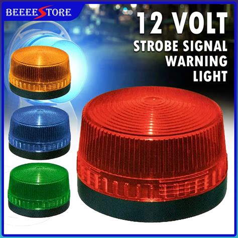 12 Volt Red Blue Green Amber Led Strobe Signal Warning Siren