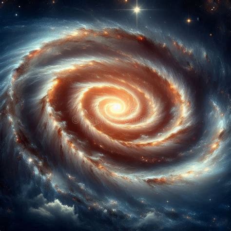 Spiral Galaxy Disk Floating In Outer Space Showcasing Its Intricate Structure And Cosmic Dust