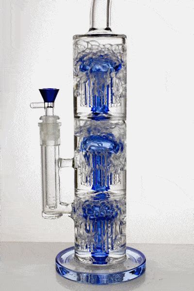 16 Infyniti Triple Chamber Percolator Glass Bong Inhalco