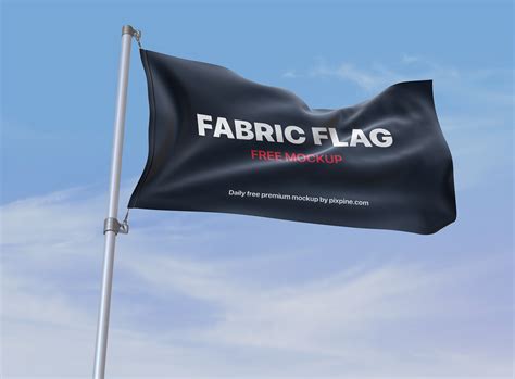 Free Fabric Flag Mockup Behance Behance