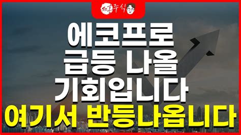 에코프로 급등 나올 기회입니다 여기서 반등나옵니다 Youtube