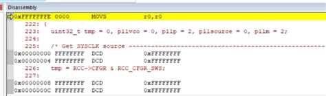 stm32使用mdk keil 调试问题汇总 0xfffffffe 0000 movs r0 r0 csdn博客