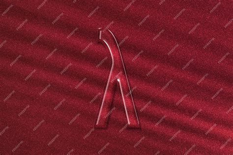 Premium Photo Lambda Sign Lambda Letter Greek Alphabet Symbol Red Background