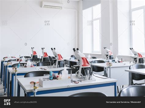Interior Of A Science Lab Classroom Stock Photo OFFSET