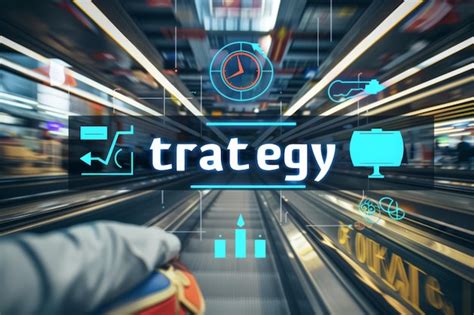 Strategy In Motion A Visual Representation Of Business Planning Premium Ai Generated Image