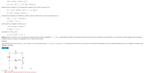 solved find the currents i1 i2 and i3 in the circuit shown