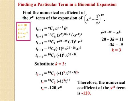 PPT The Binomial Theorem PowerPoint Presentation ID 6550145