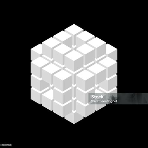 큐브의 추상 3d 큐브입니다 벡터 일러스트입니다 등각 프로젝션입니다 0명에 대한 스톡 벡터 아트 및 기타 이미지 0명 3차원 형태 개념 Istock