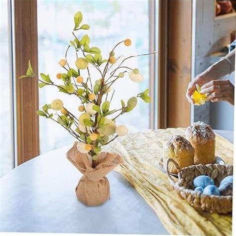 2024 New Eggs Spring Decorated Artificial Easter Tree With Pot