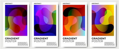 Premium Vector Abstract Gradient Poster Design In Modern Style