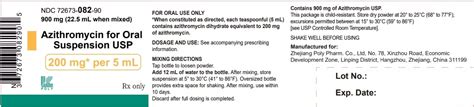 Azithromycin Oral Suspension Package Insert Prescribing Info