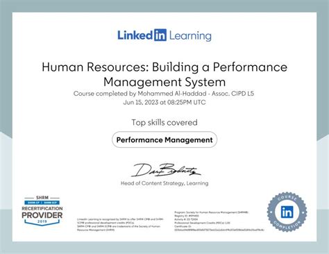 Mohammed Al Haddad Assoc Cipd L5 On Linkedin Certificate Of Completion
