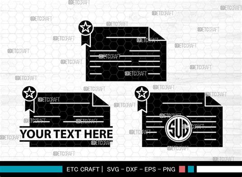 Certificate Icons Monogram Graphic By Etc Craft Store · Creative Fabrica