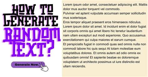 how to generate random text lipsum hub