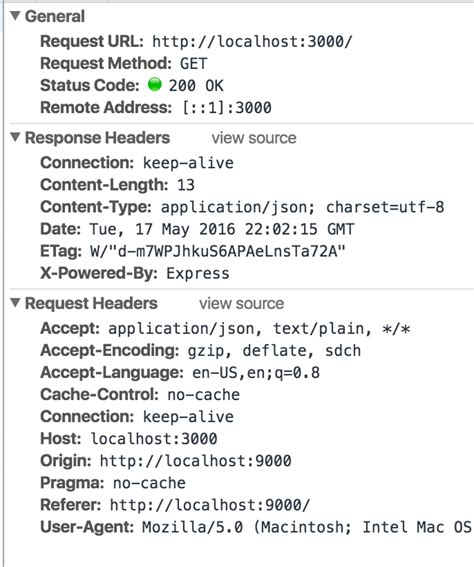 Javascript Angular App Request To Node App On Localhost Stack