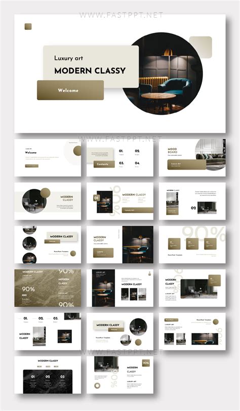 Modern Luxury Art Classy Powerpoint Template Original And High Quality Powerpoint Templates