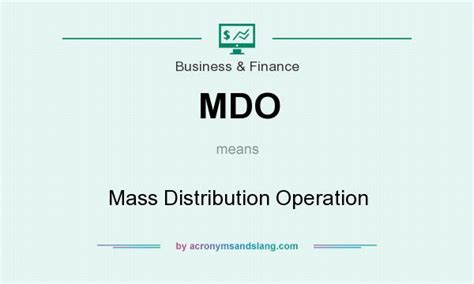 Mdo Mass Distribution Operation In Business And Finance By