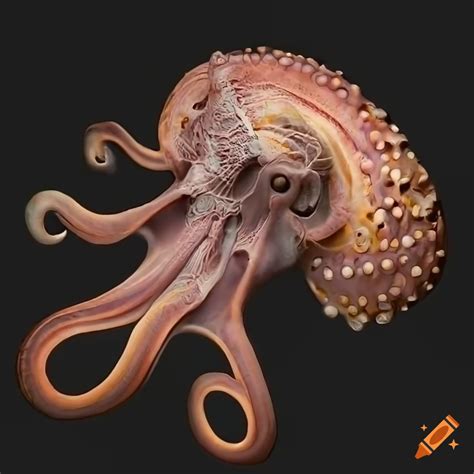 Intricate Depiction Of An Ancient Cephalopod On Craiyon