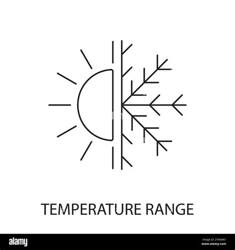 Temperature Range Line Icon Vector For Food Packaging Illustration Of