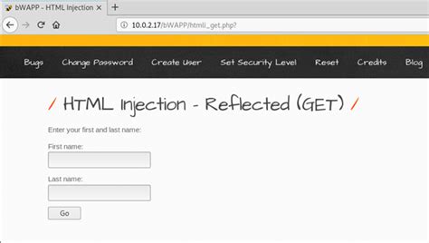 Bwapp Html Injection Reflected Get Dan Rigby Pentesting