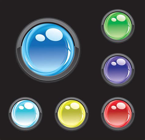 Glossy Buttons Set Vector Eps Ai Uidownload