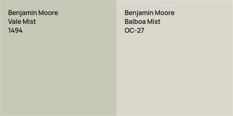 Benjamin Moore Vale Mist Vs Benjamin Moore Balboa Mist Comparison