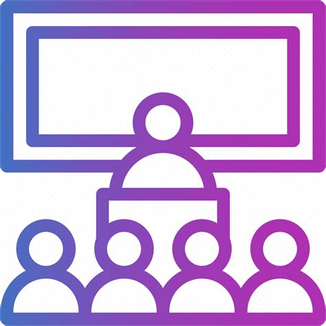 Classroom Teacher Student Lecture Presentation Education Icon