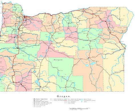 Oregon Map Printable Template Free Printable