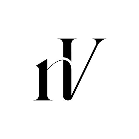 Premium Vector Nv Luxury Logo