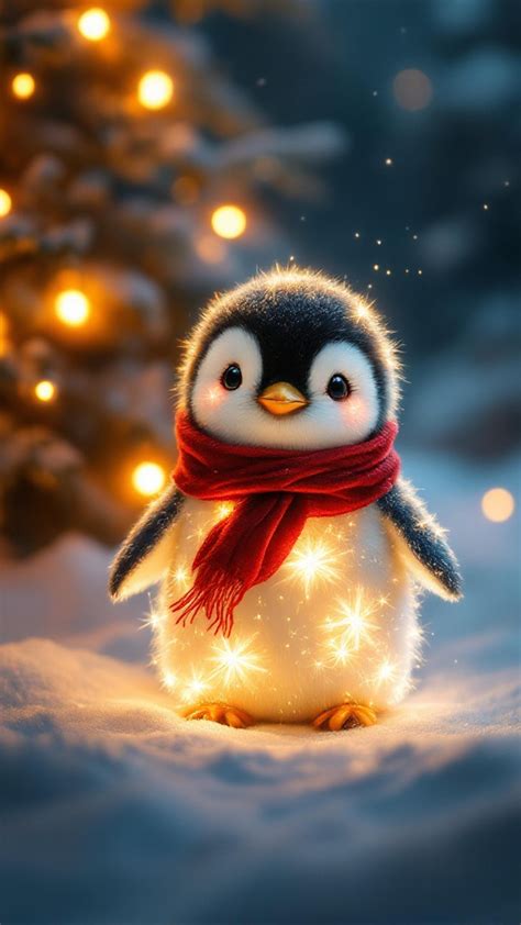 Pin By Sandra Braun On Malen Penguin Wallpaper Cute Christmas