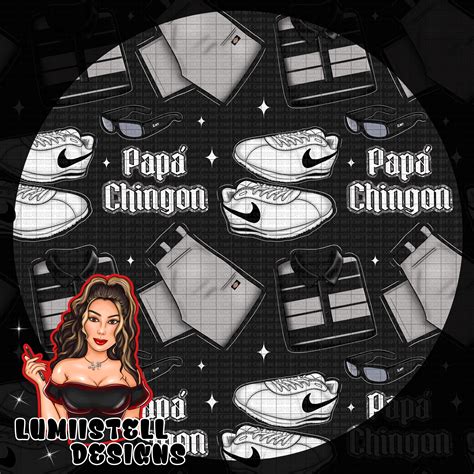 Papa Chingon Black Seamless Lumiistelldesigns