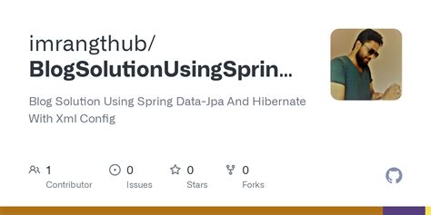 Github Imrangthub Blogsolutionusingspringdatajpaandhibernatewithxmlconfig Blog Solution Using