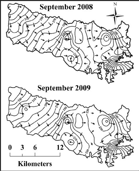 Spatial Variation In Groundwater Level In M Msl Download Scientific