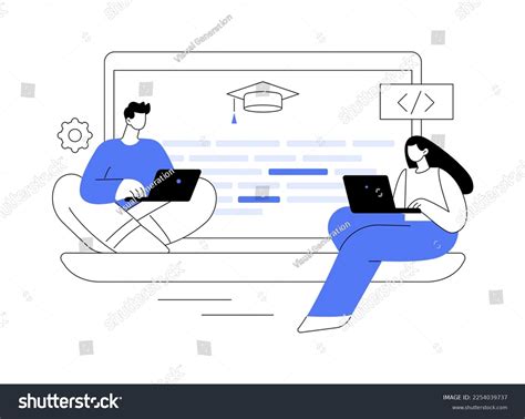 Coding Workshop Abstract Concept Vector Illustration Stock Vector Royalty Free 2254039737
