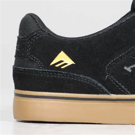 Emerica Skateboarding Footwear Reynolds Low Vulc Shoes Black Gum