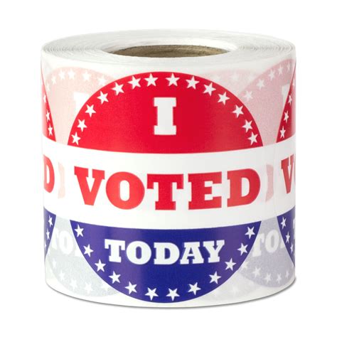 2 Inch Voting I Voted Today Stickers Officesmartlabels