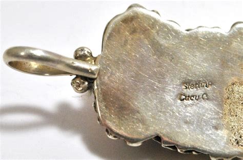 Old Pawn Red Spiny Oyster Sterling Silver Pendant Cucy Lucy C