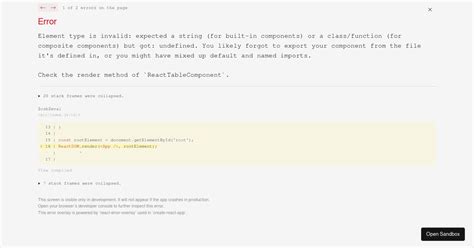 React Table Example Codesandbox