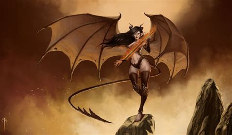 Artstation Succubus Cdc Mauro Alocci Fantasy Demon Occult Art