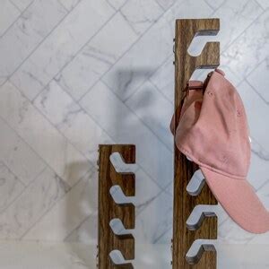 Deluxe Wood Hat Rack Customizable Color And Size Stylish Hat Storage Etsy