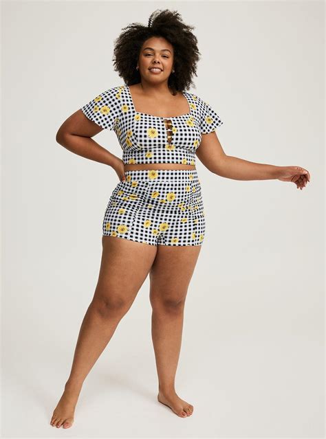 Plus Size Ruched Swim Hot Short Torrid