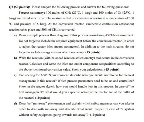 Solved Q Points Please Analyze The Following Process Chegg