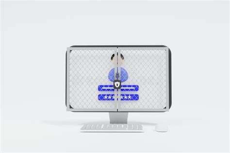 Concept Of Security Data Protection Hacker Computer Protection Illustration Stock