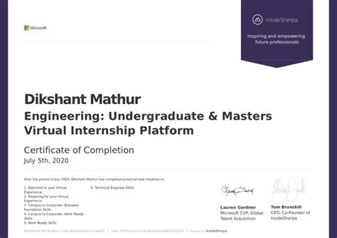 virtualinternship insidesherpa microsoft dikshant mathur