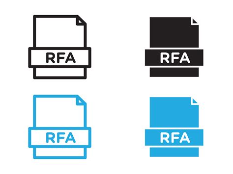 RFA File Icon Black And White Outline Sign Vector Art At Vecteezy