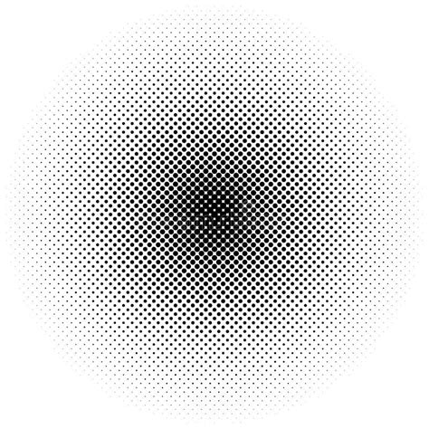 Circle Halftone Element Circular Half Tone Pattern Spiral Vortex