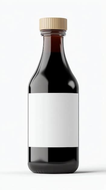 Molasses Bottle Design With Label Isolated On A White Background