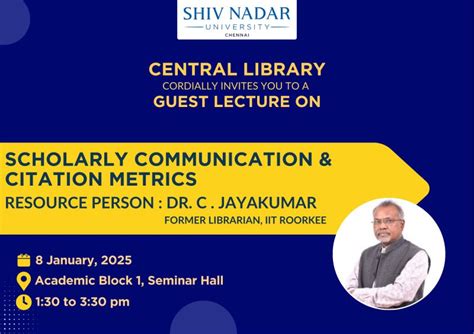Looking Forward To Interacting With The Scholars Snu Chennai