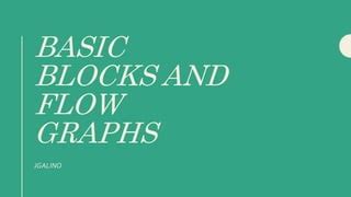 Basic Blocks And Flow Graphs PPTX Programming Languages Computing