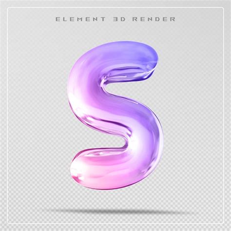 Premium Psd Gradient Letter Font Bubble 3d Render